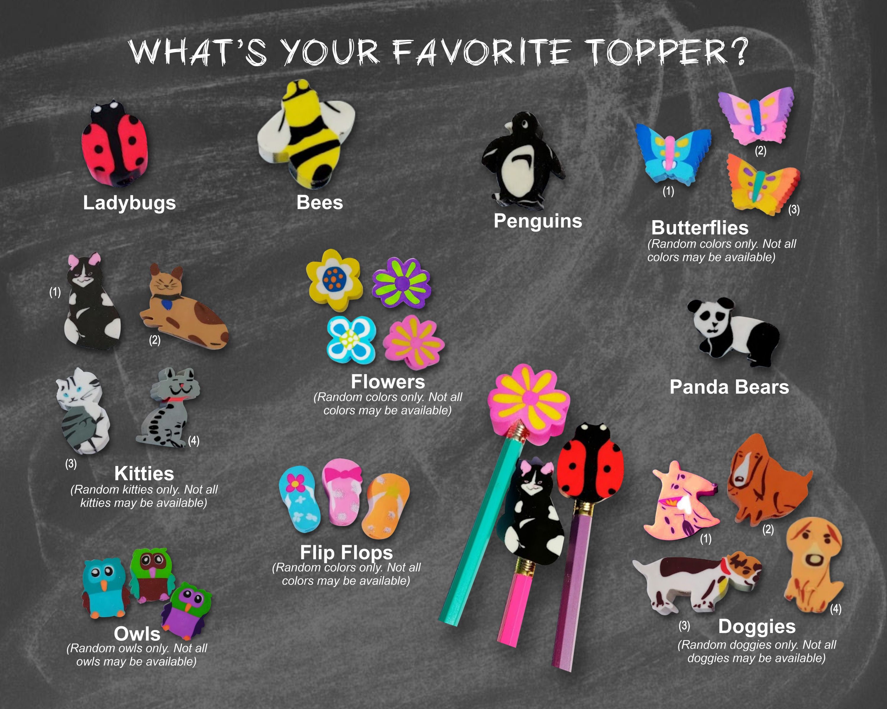 Pencil Toppers Pencil Accessory Backpack Accessory Back to - Etsy