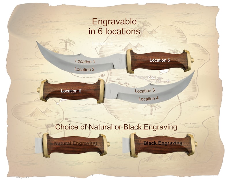 Pirate Dagger Pirate Knife Custom Engraved Knife - Etsy