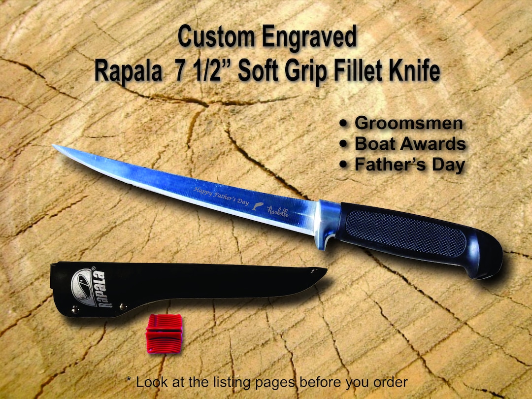 Fillet Knife, Rapala, Soft Grip Fillet Knife, Personalized Knife ...