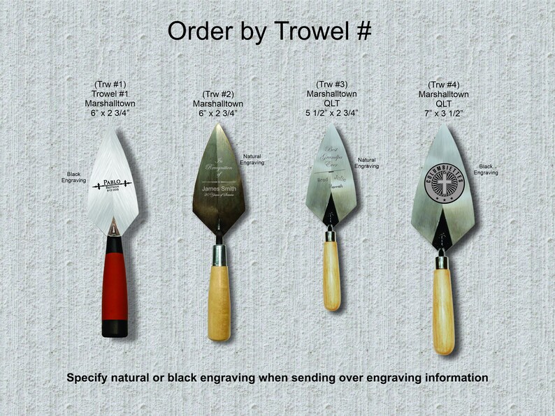 Custom Engraved Mason Trowel,personalized Hand Trowel, Marshalltown - Etsy