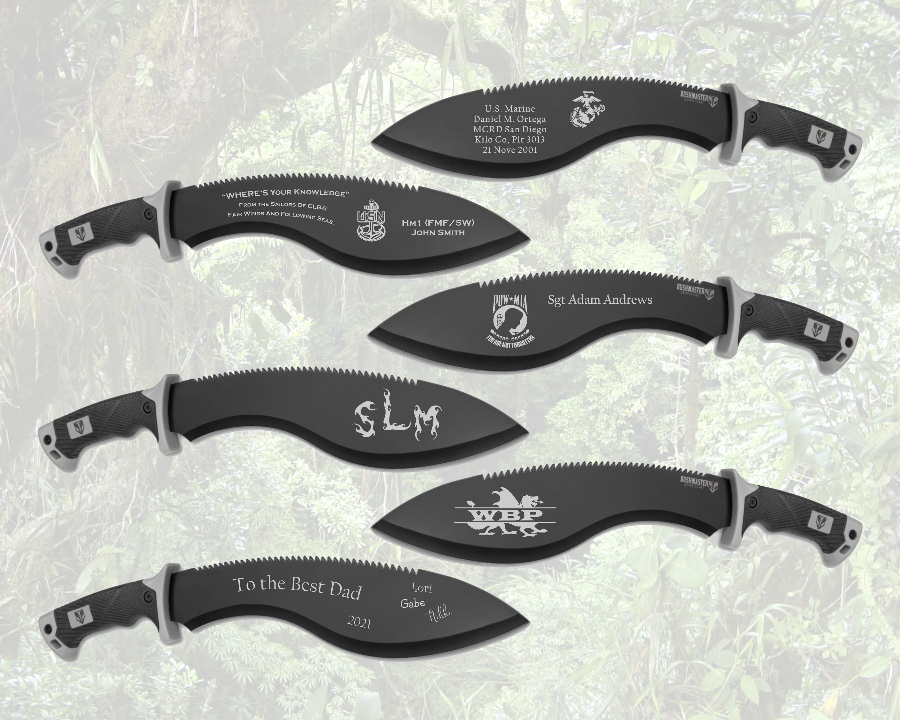 Custom Engraved Machete, Kukri Machete, Bushmaster Machete - Etsy