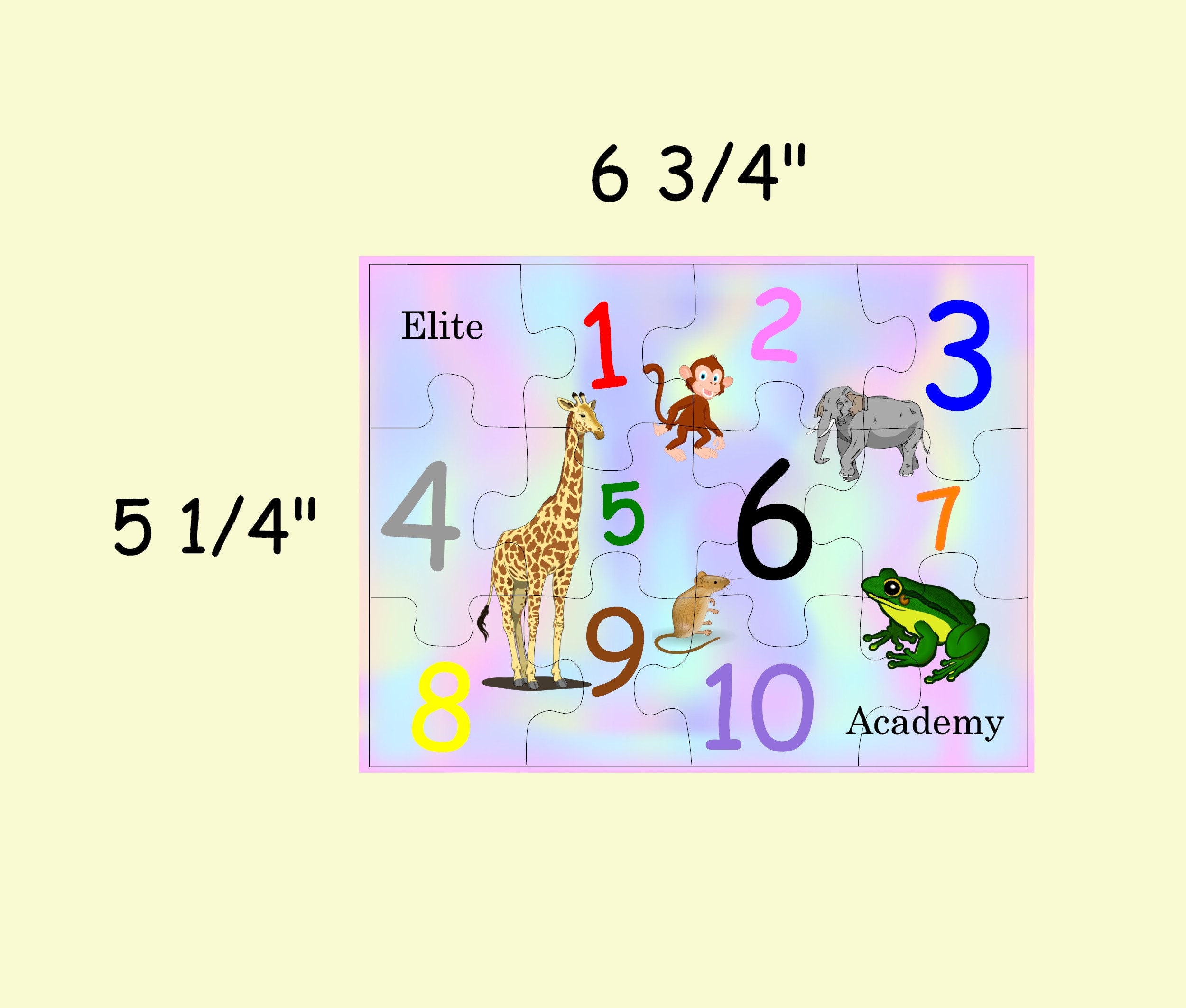 Preschool Jigsaw Puzzle Educational Jigsaw Puzzle 12 pc | Etsy