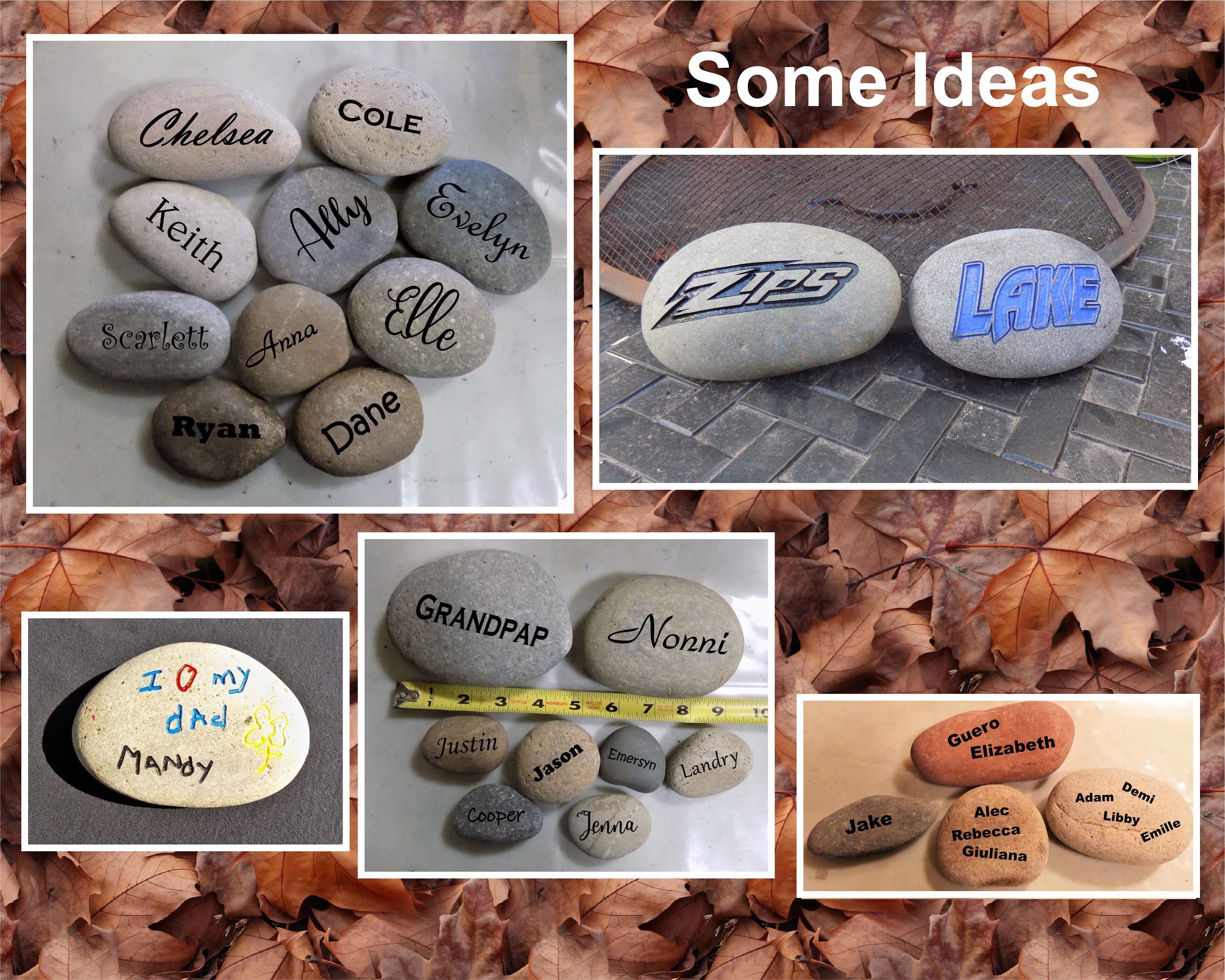 Engraved Rocks Large Engraved Rocks 5 1/2 to 6 - Etsy