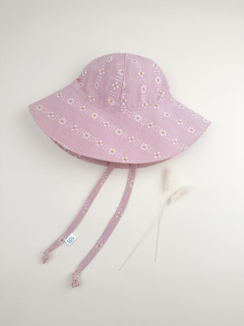 Daisy Sun Hat | Cotton Wide Brim Sunhat for Baby and Toddler - Etsy