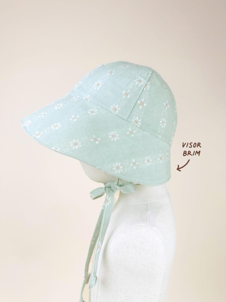Daisy Sun Hat | Cotton Wide Brim Sunhat for Baby and Toddler - Etsy