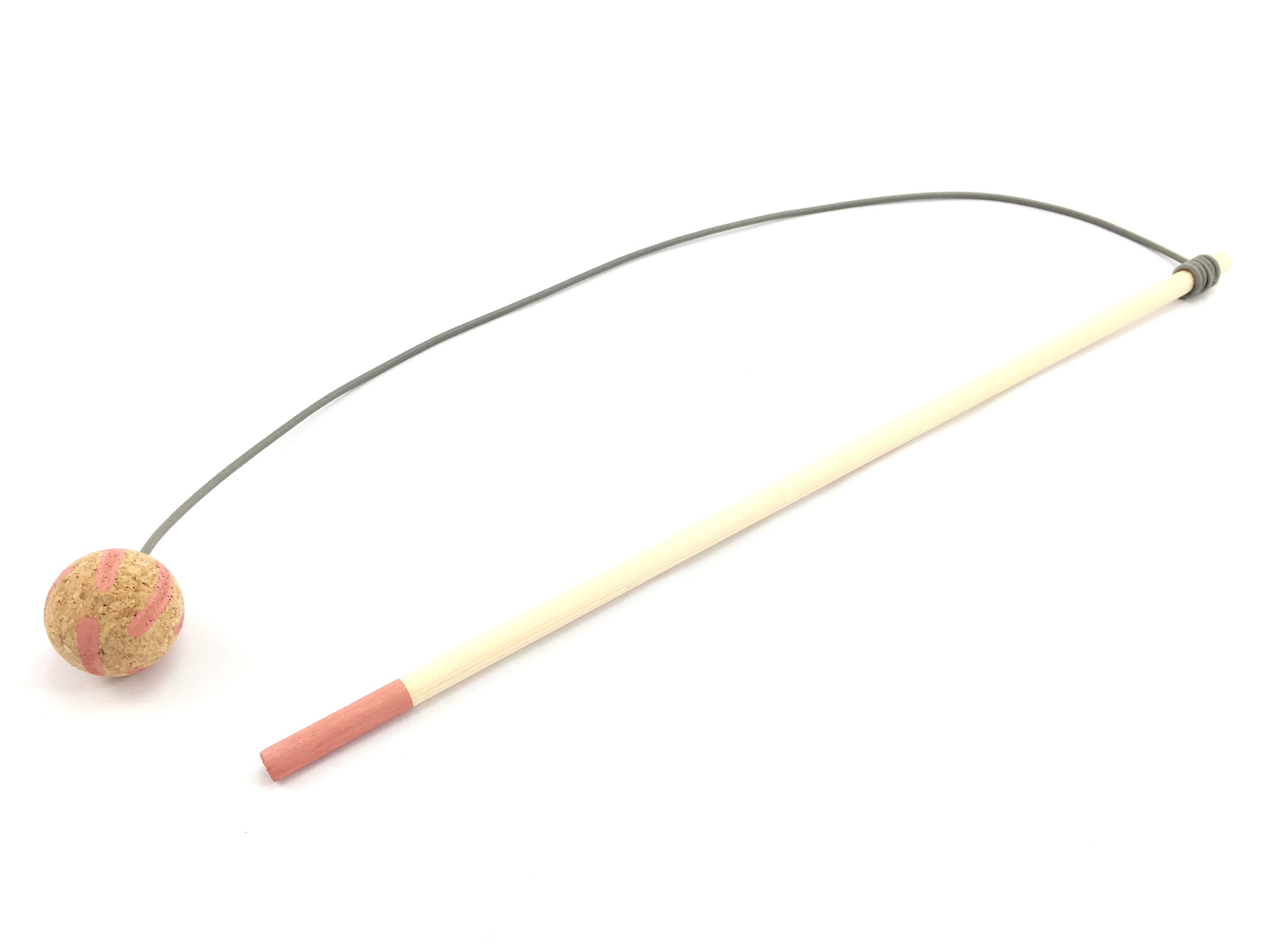 Cat Teaser Wand Toy With Cork Ball, Cat Ball Toy, Interactive Cat Toy ...