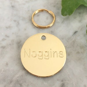 Luxury Cat ID Tag in Solid Brass Personalised Engraving Both Sides ...