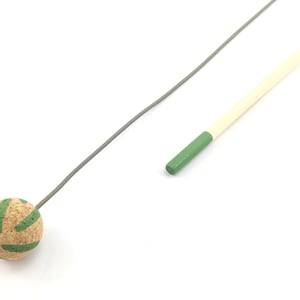 Cat Teaser Wand Toy With Cork Ball, Cat Ball Toy, Interactive Cat Toy ...