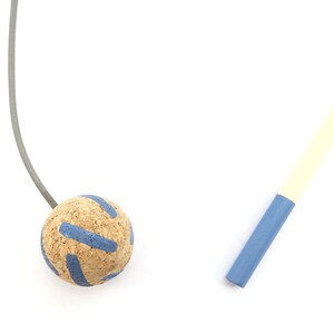 Cat Teaser Wand Toy With Cork Ball, Cat Ball Toy, Interactive Cat Toy ...
