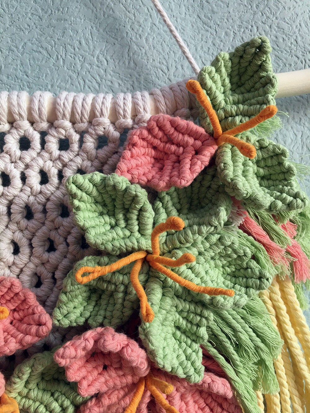 Flower Macrame Wall Hanging Floral Wall Deco 3D Macrame - Etsy