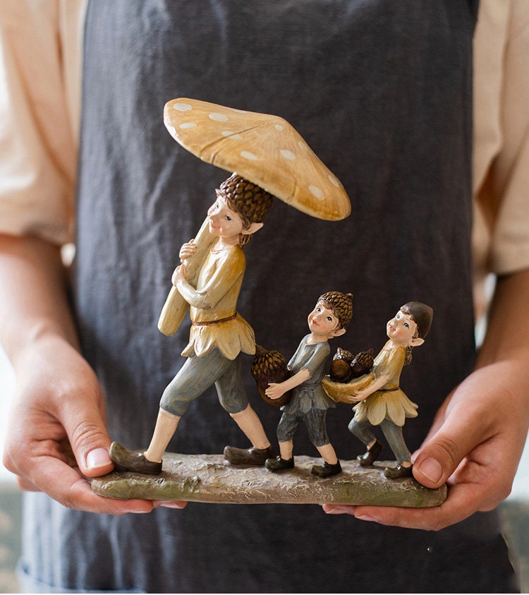 Cute Resin Fairy Garden Forest Elf Sculpture Figurine Resin - Etsy