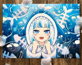 Vtuber Gawr Gura neko Papercraft Pepakura 3D Model Paper - Etsy Hong Kong