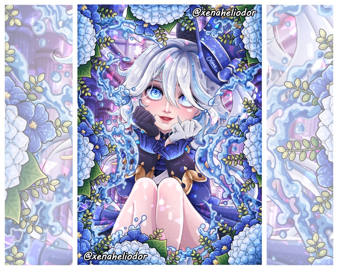 PRINT/POSTER Furina Genshin Impact Focalors Fanart Print A4 Size 297mm ...