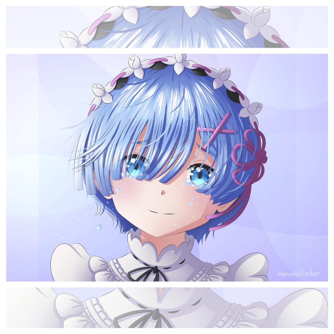 Rem Fanart Print | Xenaheliodor | Re Zero | Anime Poster | A4 Size ...