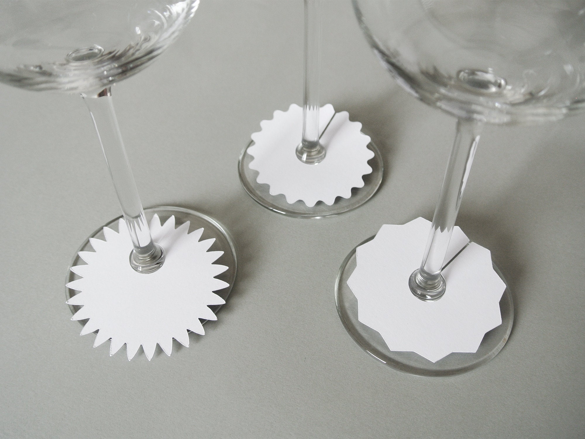 Wine Glass Stem Tags DIY glass decor Bachelorette Wedding | Etsy