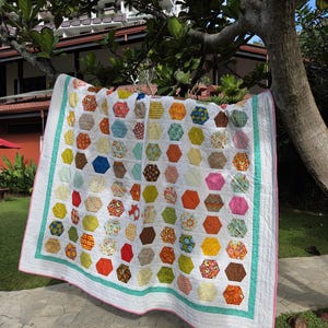 Hexagon Patchwork Quilt - Etsy