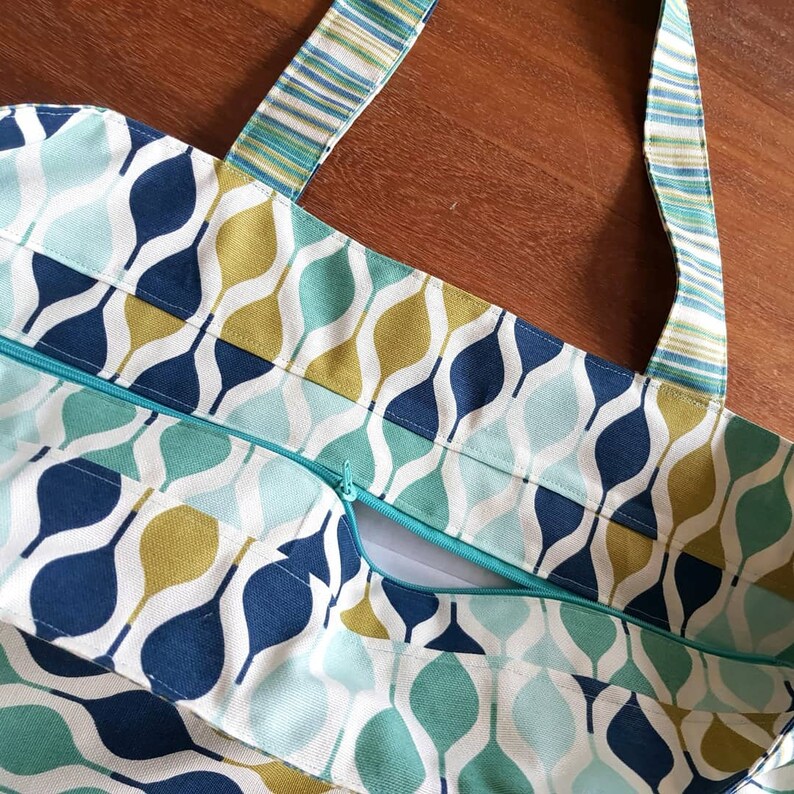 Zipper Tote Bag - Etsy