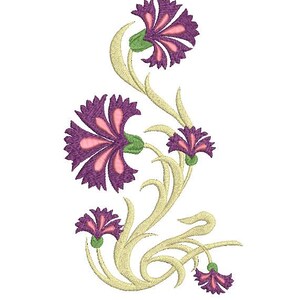 Carnation Flower Machine Embroidery Design - Etsy