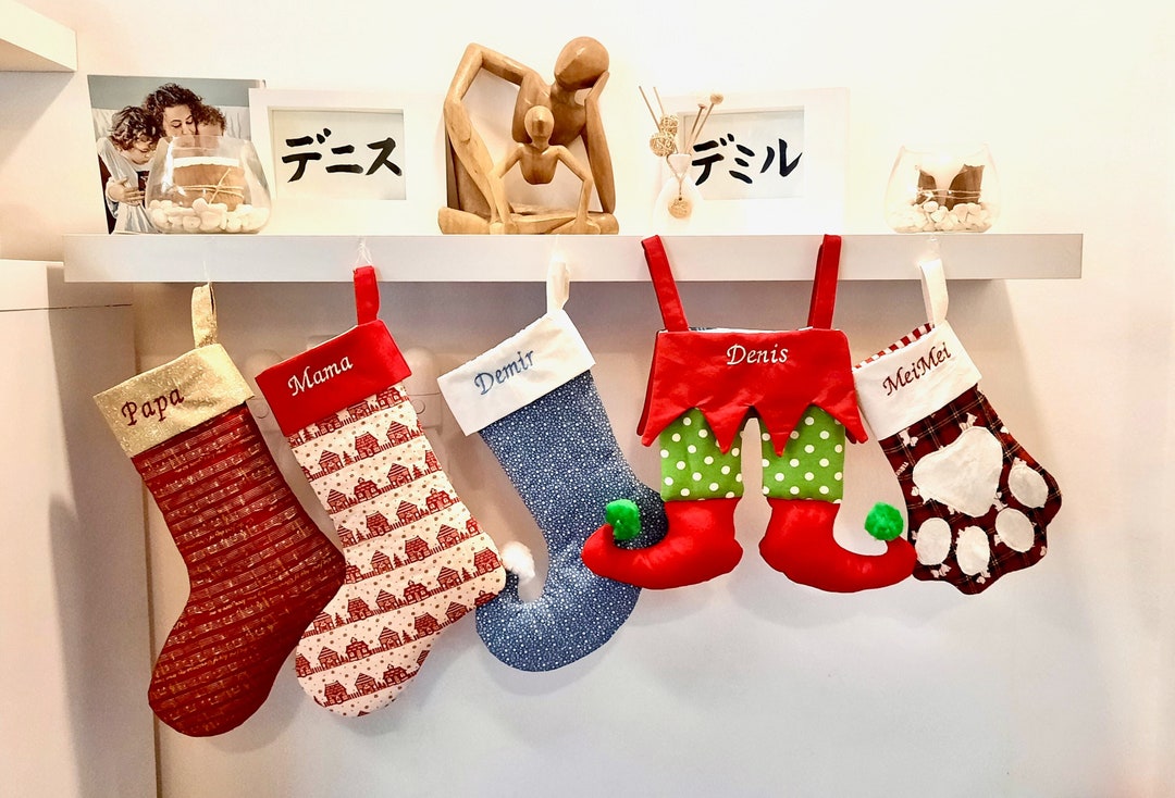 Christmas Stocking Patterns/ 4 Different Design - Etsy