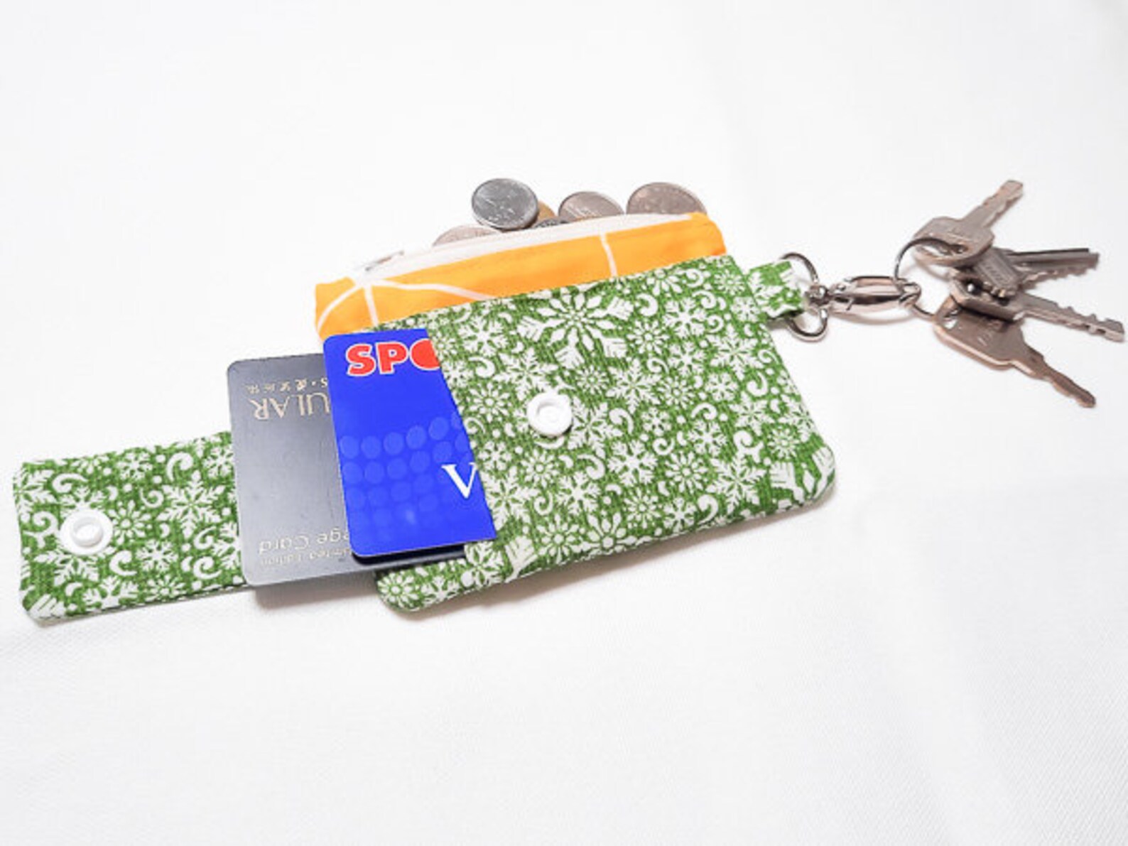 Card Wallet With ID Pocket/ Coin Purse - Etsy UK