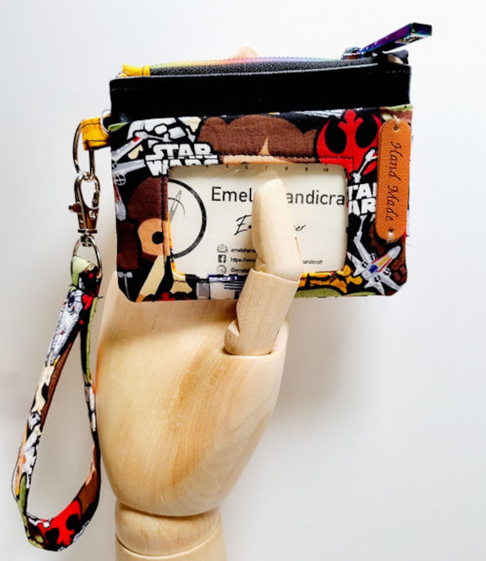 Card Wallet With ID Pocket/ Coin Purse - Etsy