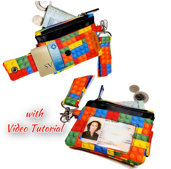 Card Wallet With ID Pocket/ Coin Purse - Etsy