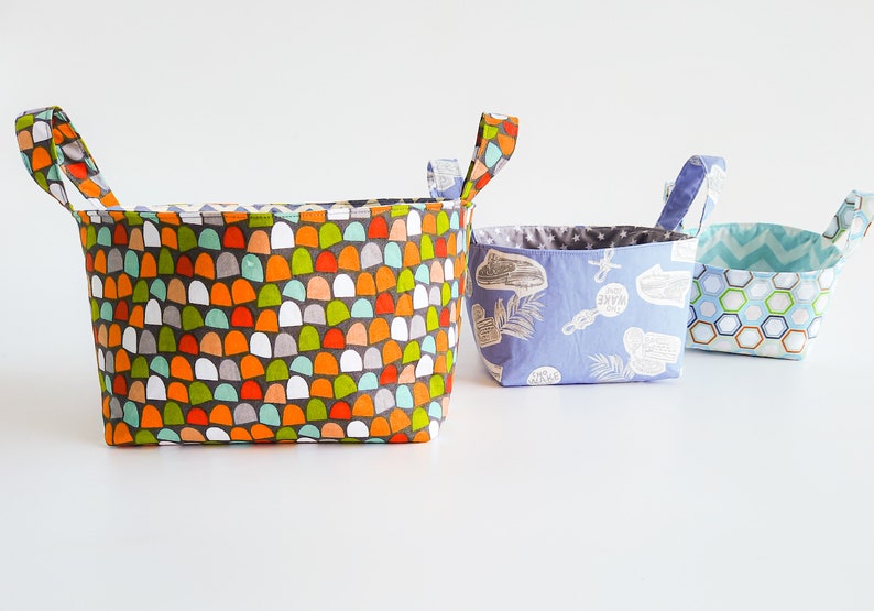 Fabric Basket Patterns/ 3 Different Sizes/ Storage Patterns - Etsy