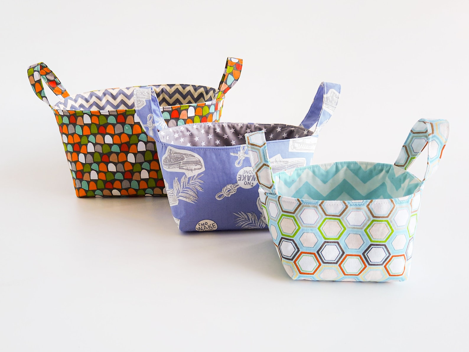Fabric Basket Patterns/ 3 Different Sizes/ Storage Patterns - Etsy