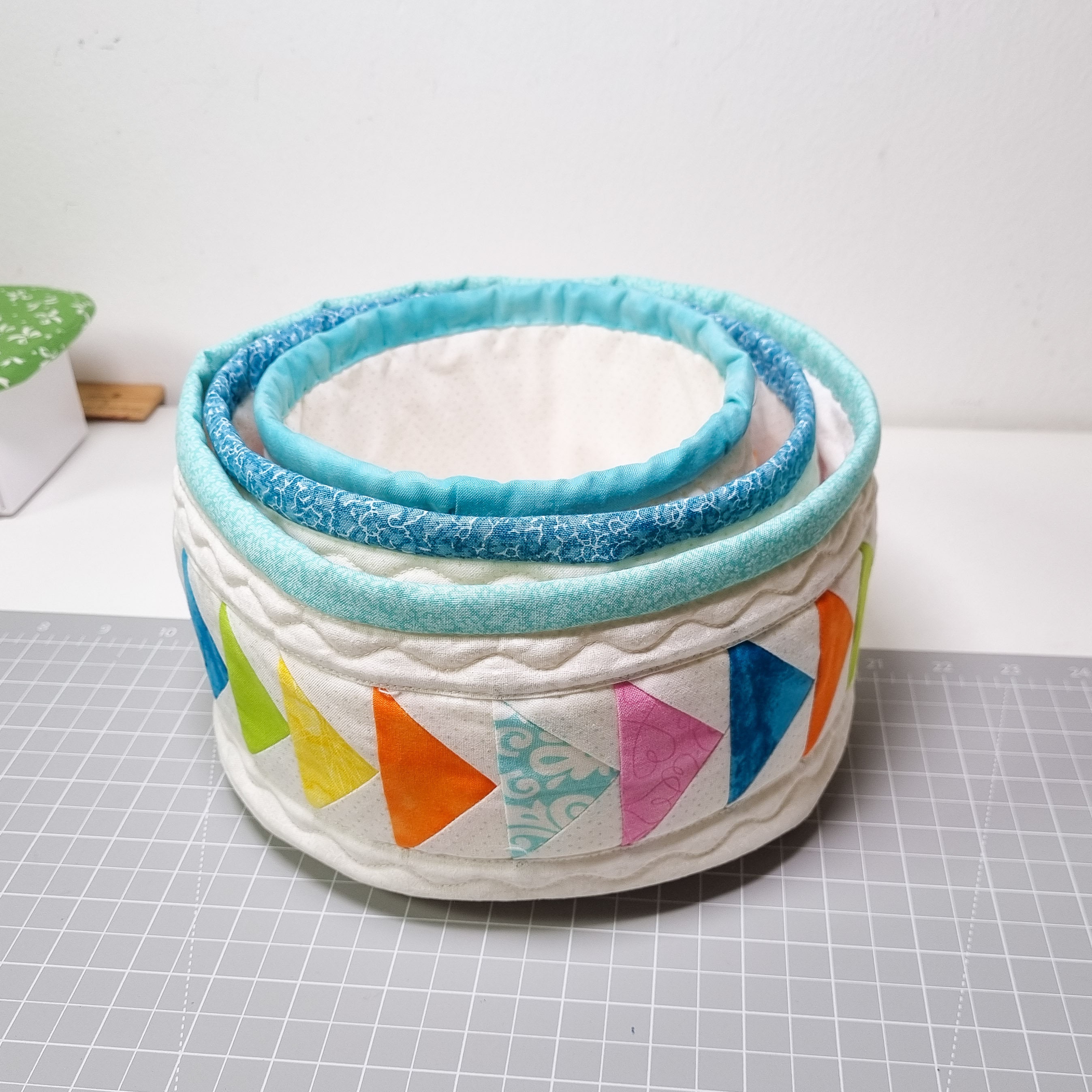 Flying Geese Fabric Basket Patterns/ 3 Sizes L/M/S /PDF Patterns ...