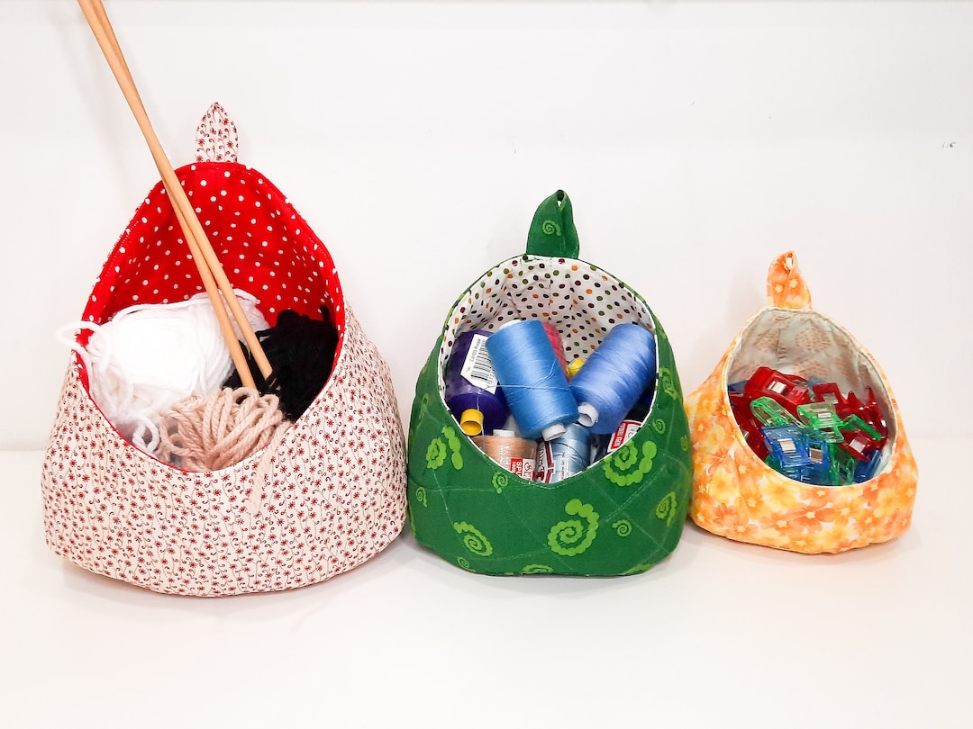 Fabric Bubble Basket Patterns/ 3 Sizes L/M/S /PDF Patterns, Instruction ...