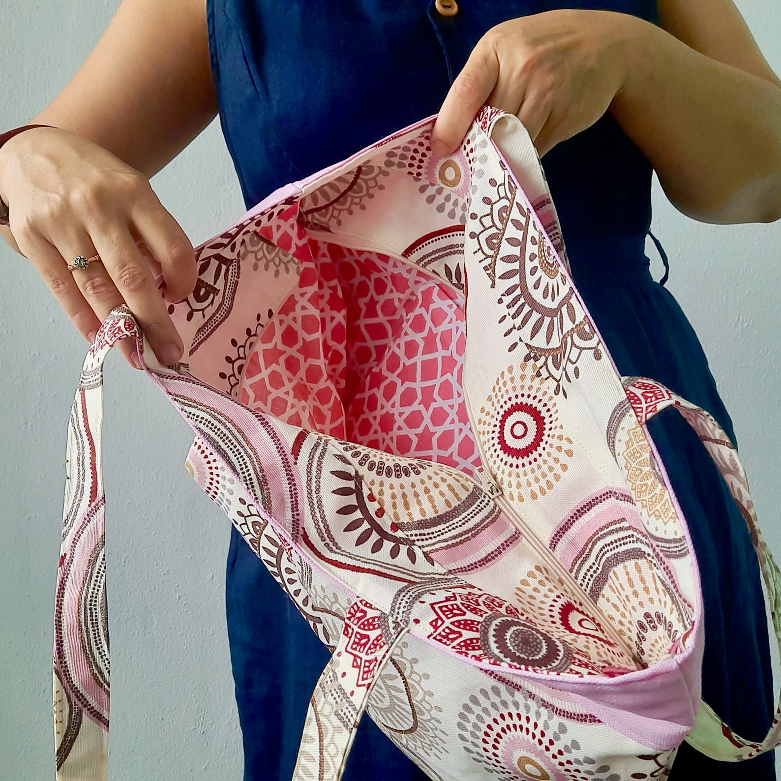 Zipper Tote Bag - Etsy