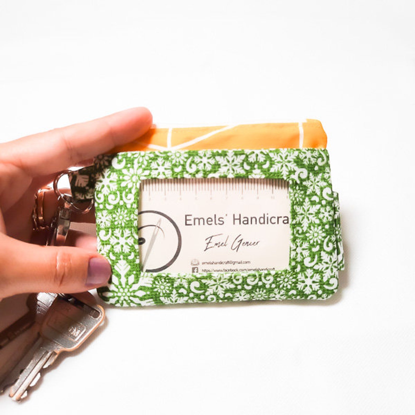 Card Wallet With ID Pocket/ Coin Purse | Etsy