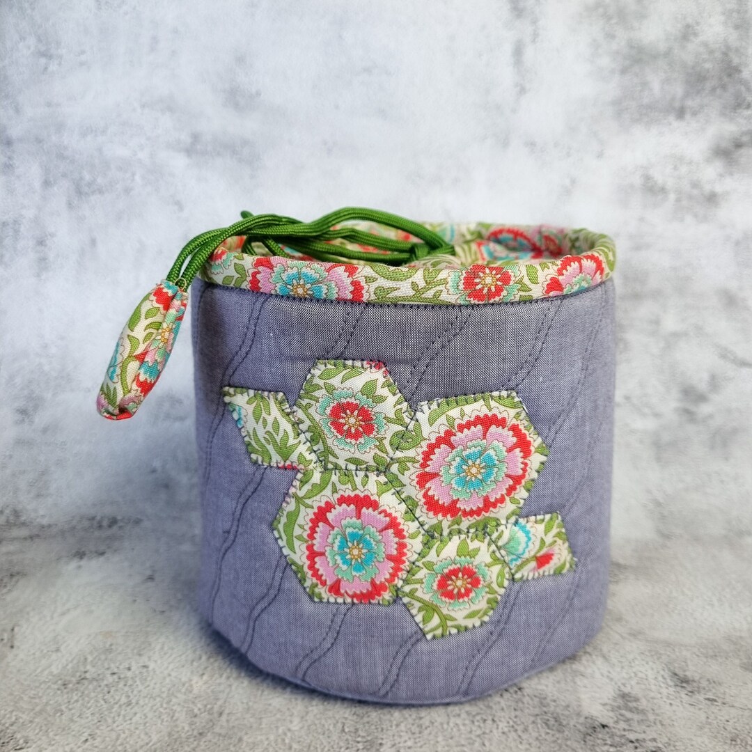 Drawstring Fabric Basket Pattern PDF Patterns, Instruction and Video ...