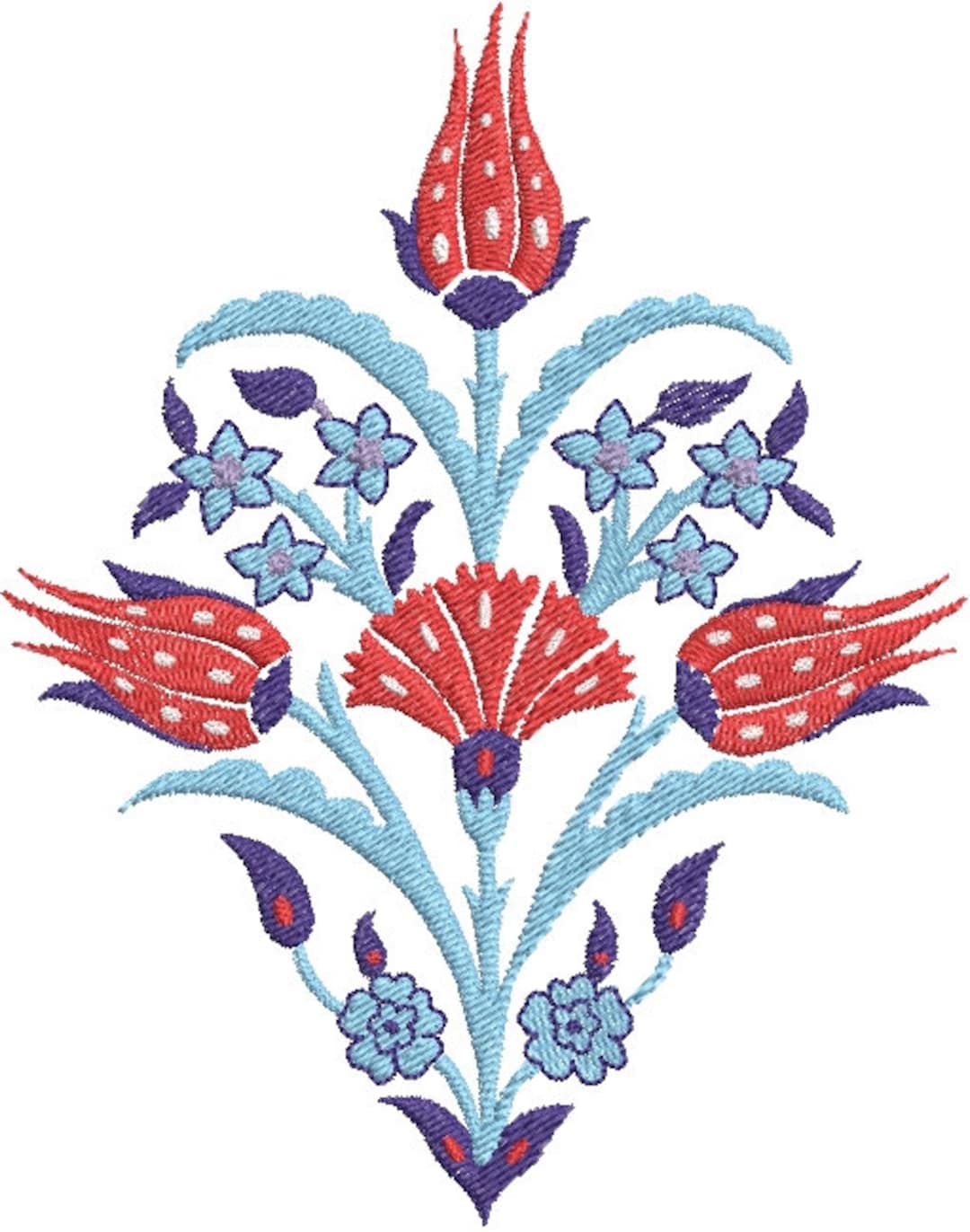 Turkish Tulip Machine Embroidery Design - Etsy
