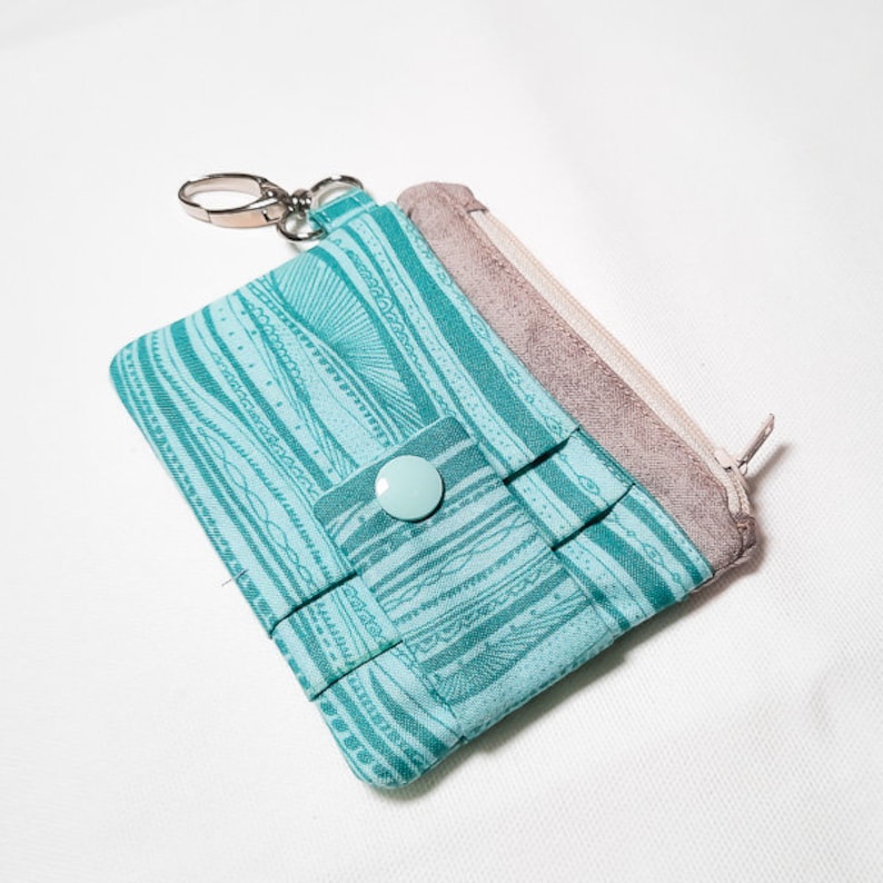 Card Wallet With ID Pocket/ Coin Purse - Etsy