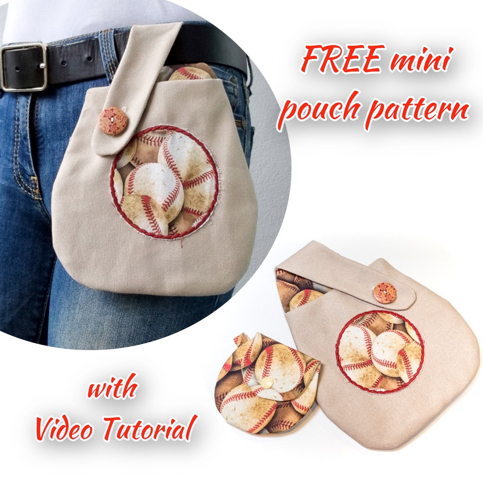 Belt Bag Pattern 2 Sizes/free Mini Pouch Pattern - Etsy