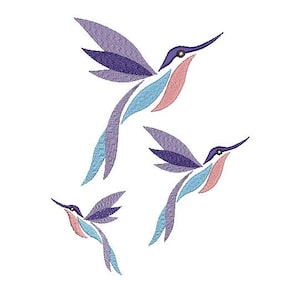 Bird Embroidery Design Set – 2 Variations, 5 Sizes Total - Etsy
