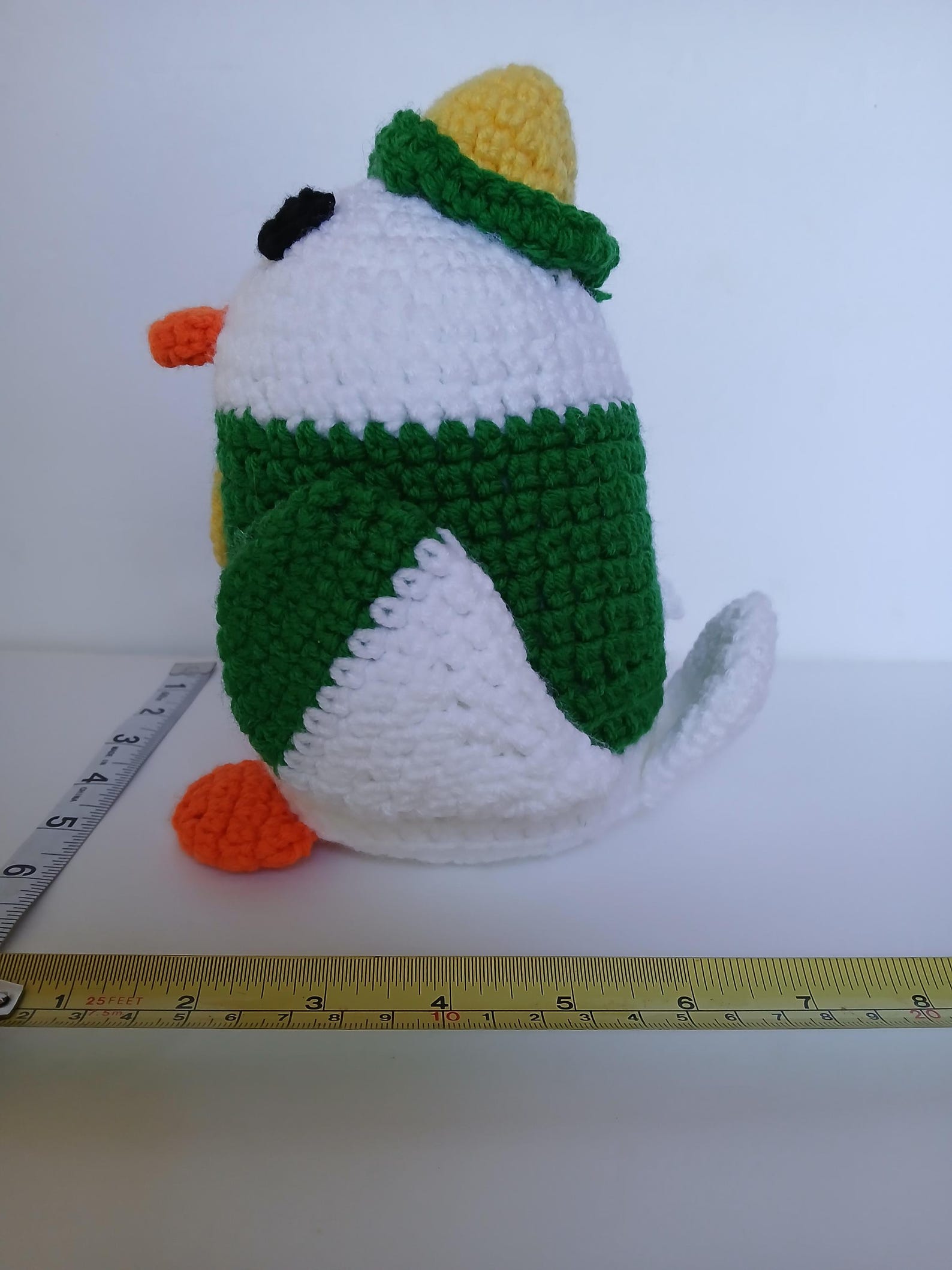 Hand Crocheted University of Oregon Duck Mascot White With Green Shirt ...