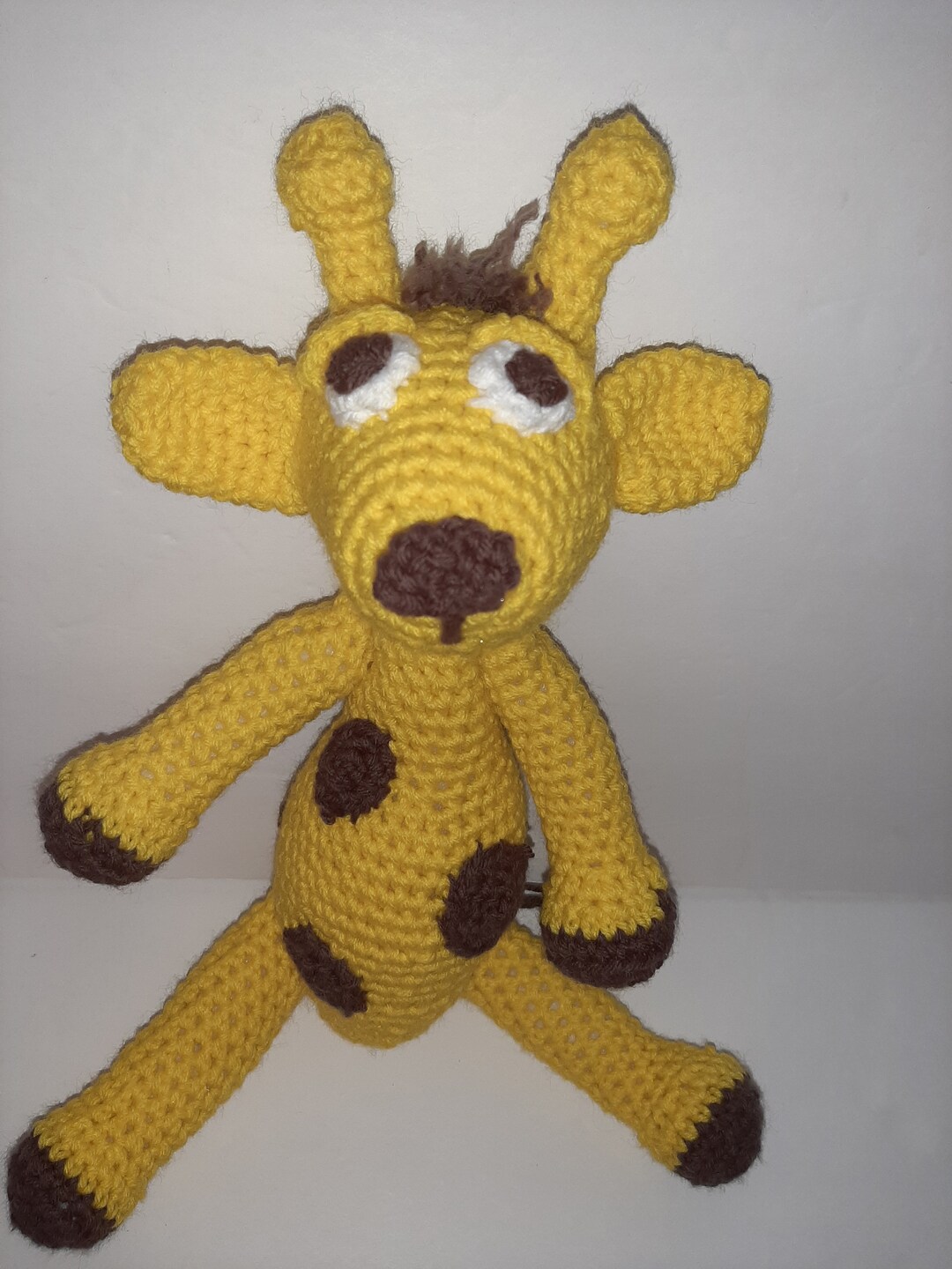 Crocheted Giraffe Amigurumi Movable Arms and Legs Handmade 17" Tall - Etsy