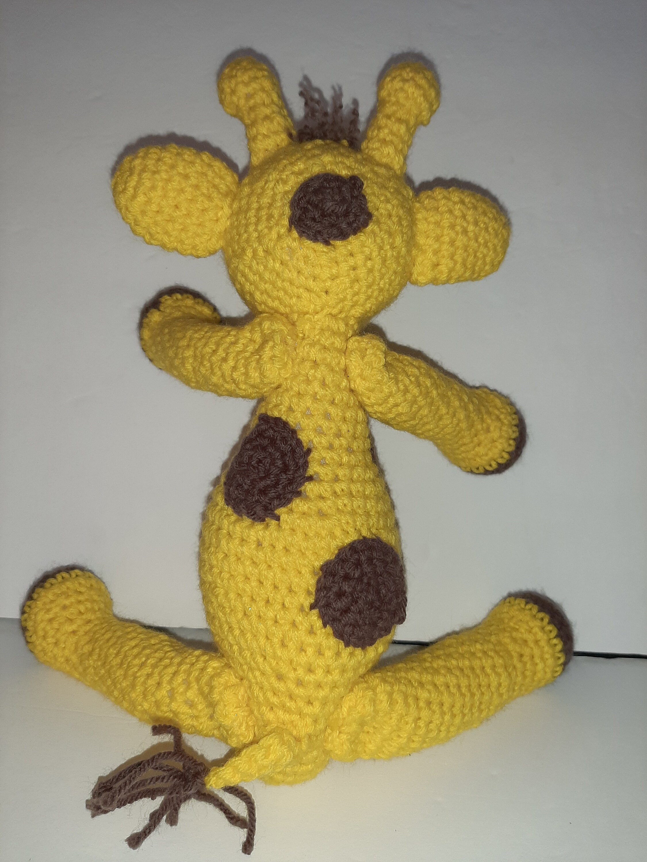 Crocheted Giraffe Amigurumi Movable Arms and Legs Handmade 17" Tall - Etsy