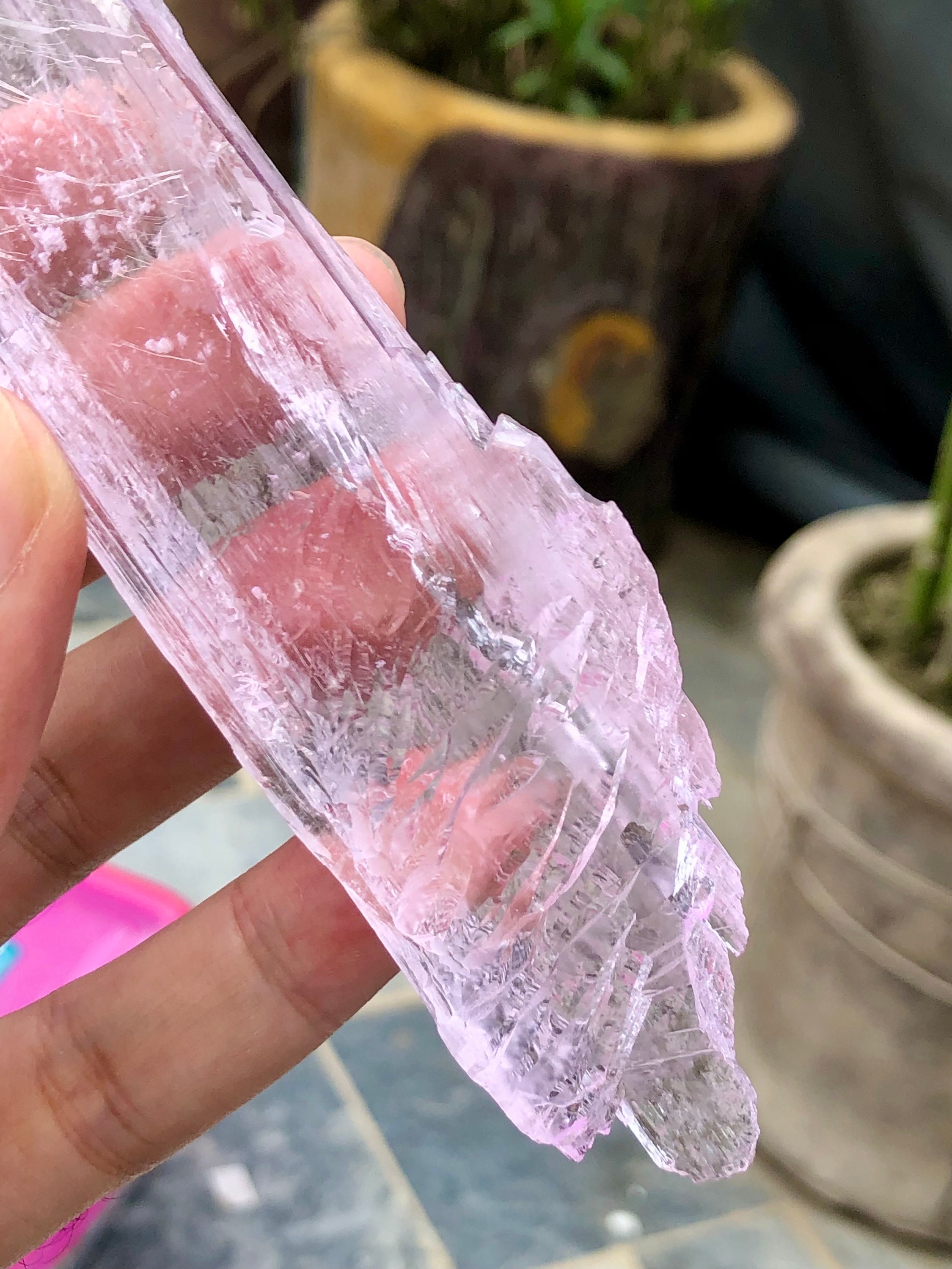 Rare Natural Kunzite - Vibrant Pink, Complete Termination, 172g ...