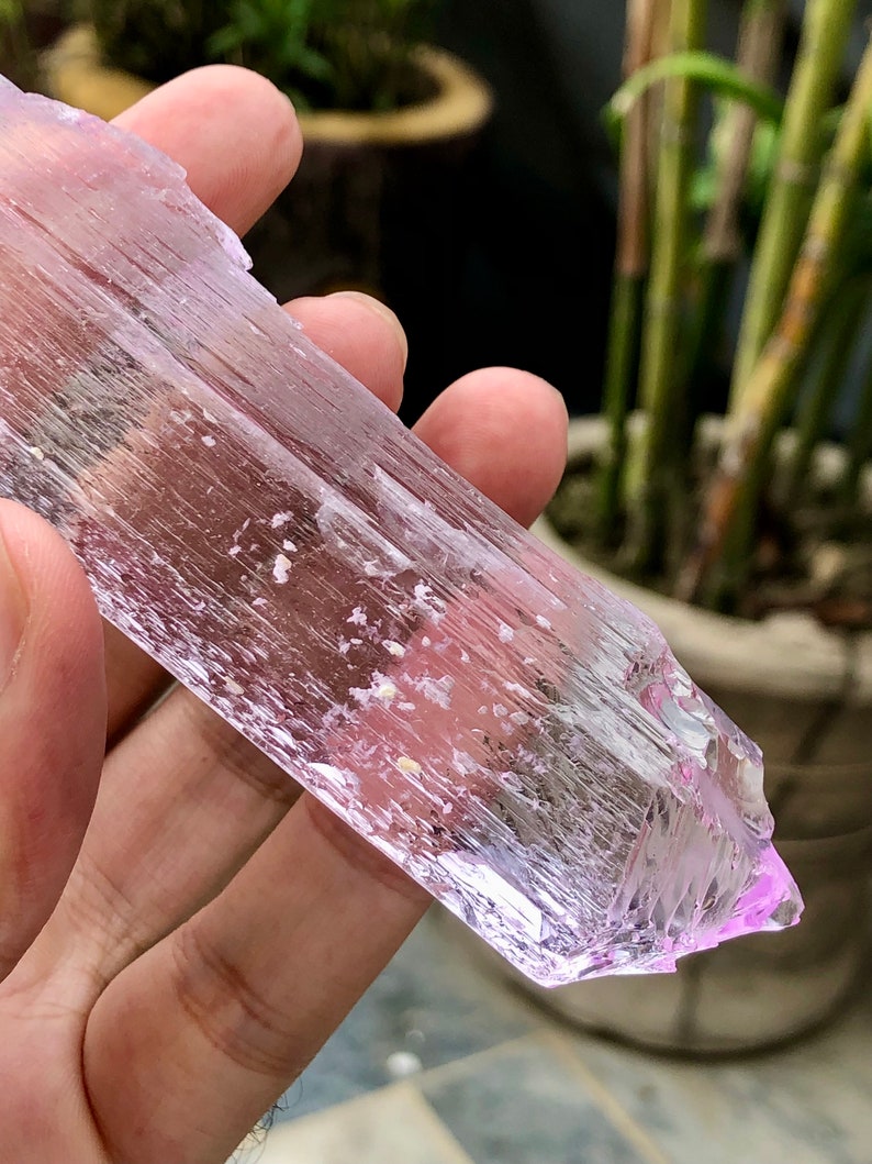 Rare Natural Kunzite - Vibrant Pink, Complete Termination, 172g ...