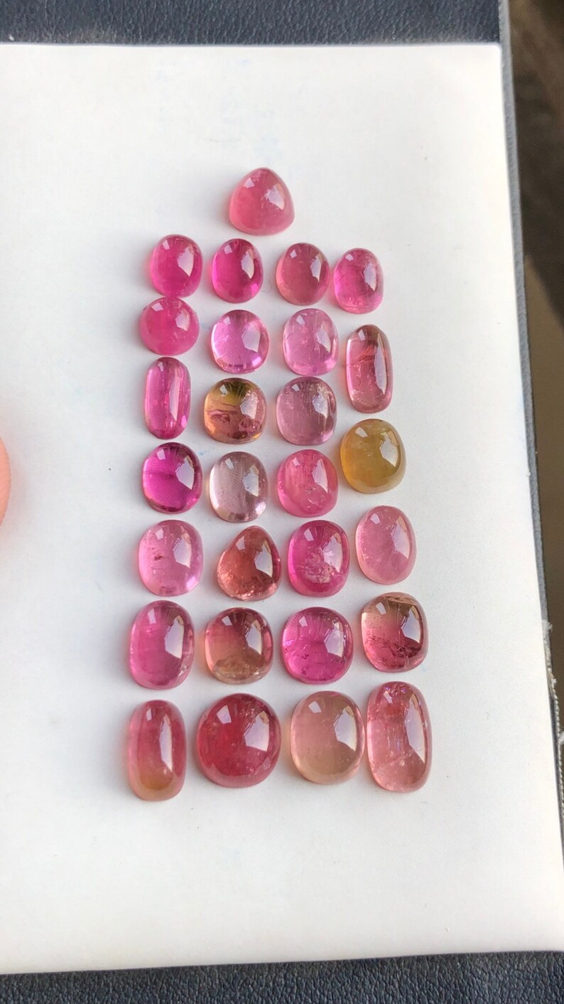 45 Carats Stunning Hot Colour Tourmaline Cabochons - Etsy