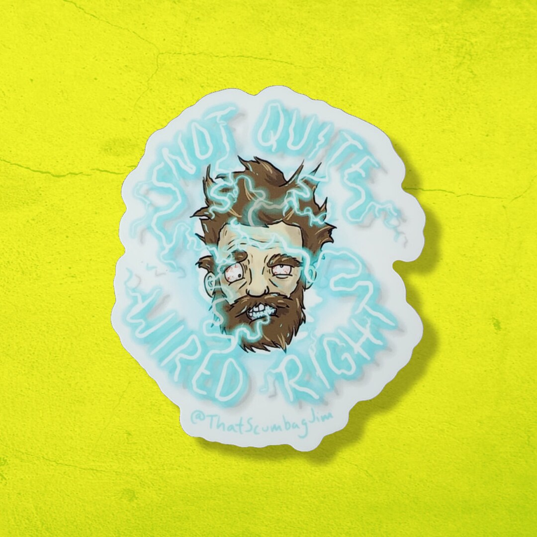 Not Quite Wired Right Sticker Electrician Sticker Ibew - Etsy