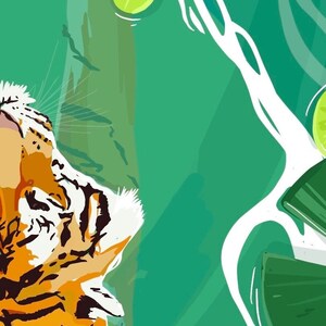TIGER POSTER Digital Download. Tiger Head Illustration . Art Nature ...