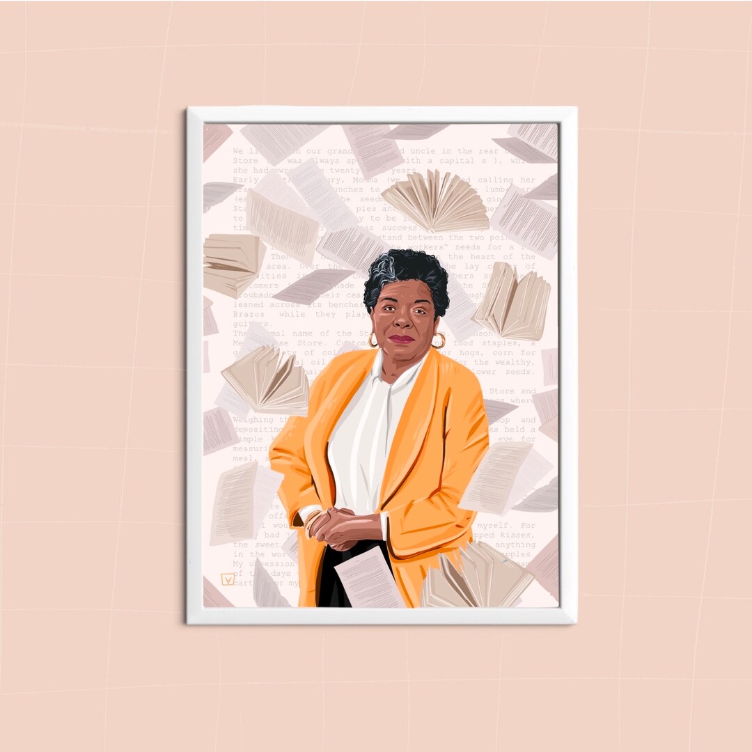 MAYA ANGELOU POSTER | Digital Download Feminist, Art Mural Feminism Art ...