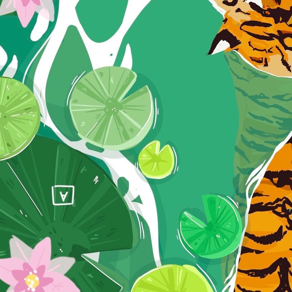 TIGER POSTER Digital Download. Tiger Head Illustration . Art Nature ...