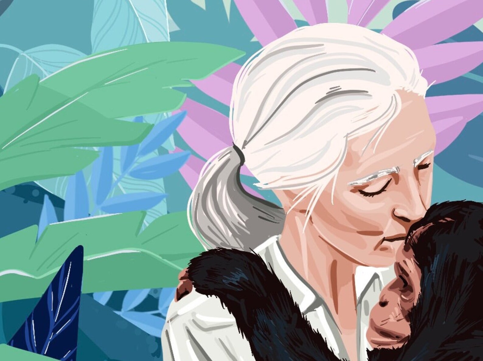 JANE GOODALL POSTER Digital Download - Feminist, Art Mural Feminism Art ...