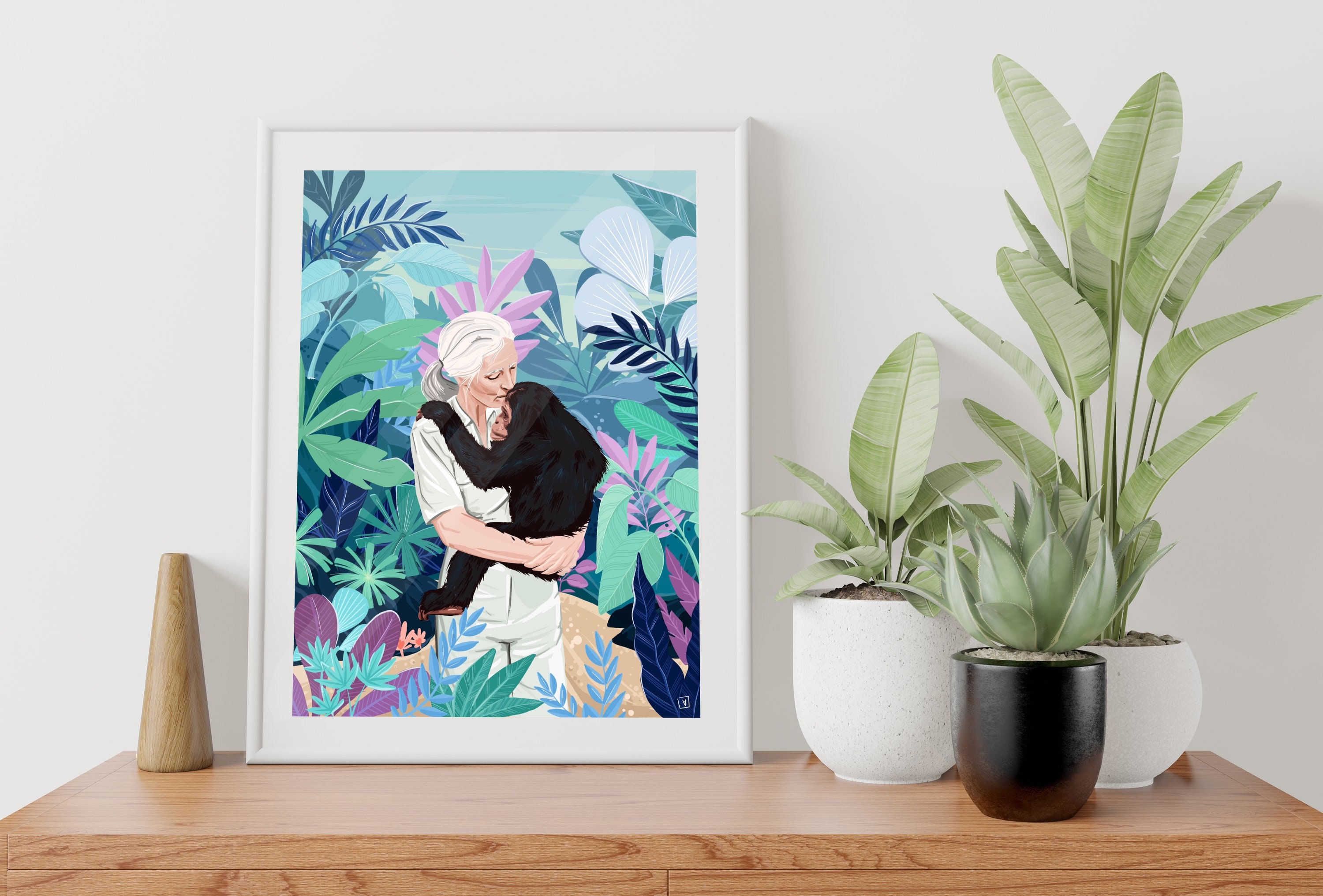 JANE GOODALL POSTER Digital Download Feminist, Art Mural Feminism Art ...