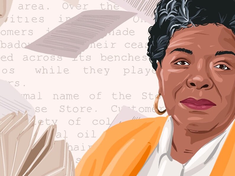 MAYA ANGELOU POSTER Digital Download Feminist Art Mural - Etsy